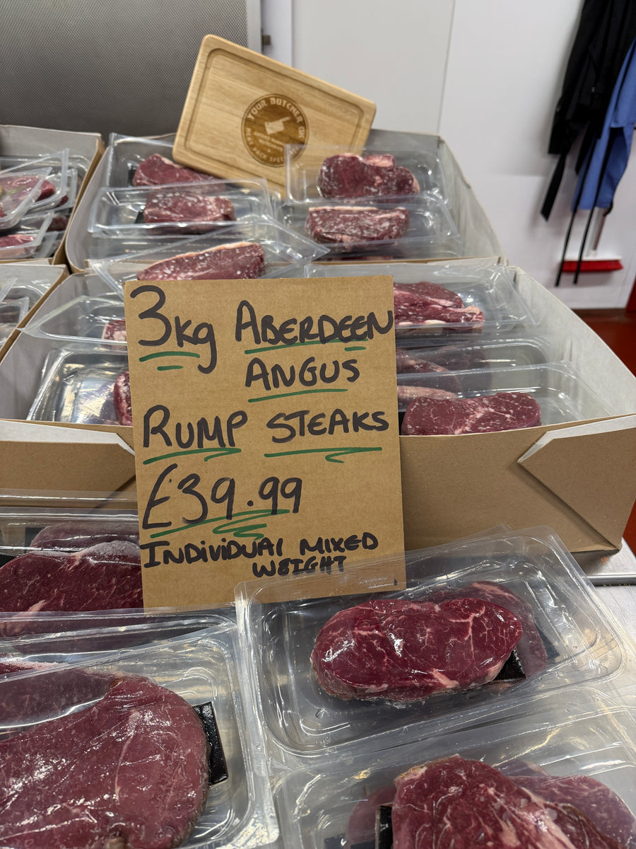 3kg Aberdeen Angus beef rump steaks – Your Butcher UK